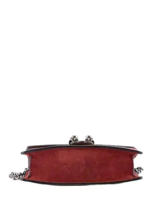 Gucci Dionysus Bag Blooms Print Gg Coated Canvas Super Mini Crossbody Bag - Brown