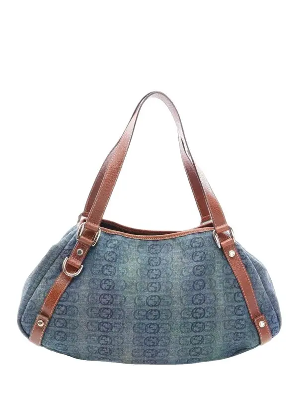 Gucci 2000s Abby Gg Canvas Shoulder Bag - Blue