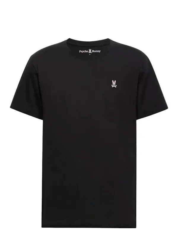 Psycho Bunny Logo-patch Crew-neck T-shirt - Black