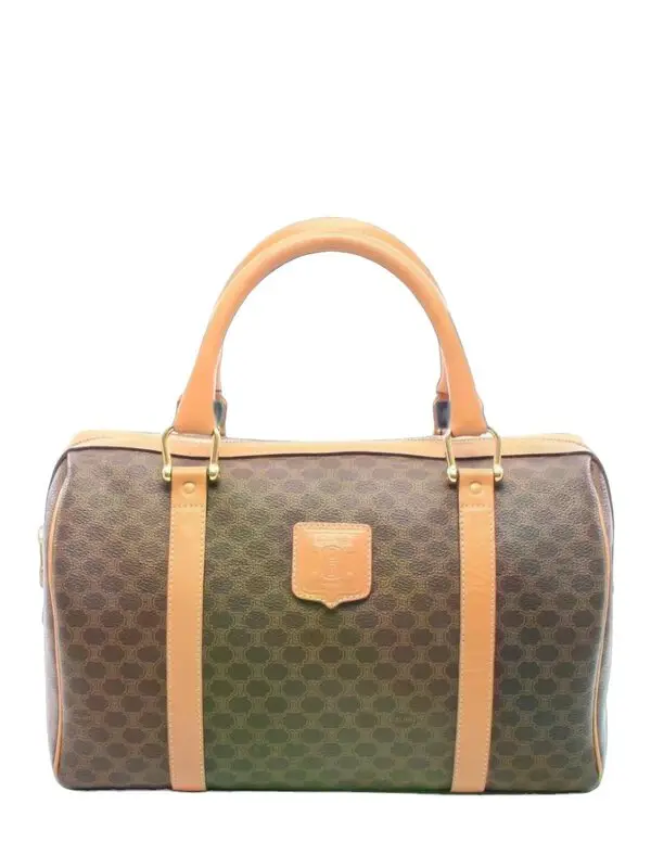 Celine Mini Macadam Boston Handbag - Brown