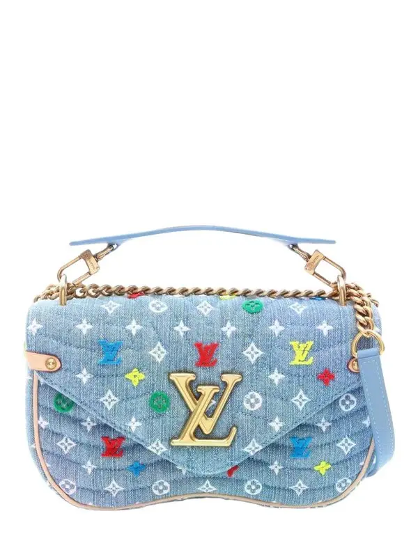 LOUIS VUITTON Monogram Quilted Denim Shoulder Bag - Blue