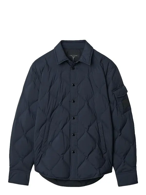Rag & Bone Dane Quilted Shirt Jacket - Navy