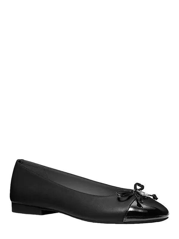 Michael Kors Piper Leather Flex Ballet Flats - Black