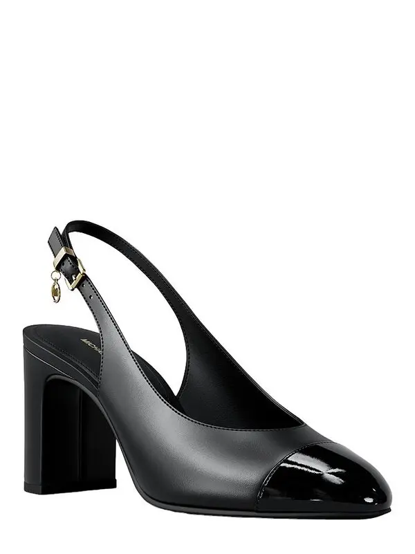 Michael Kors Piper Leather Flex Slingback Pumps - Black