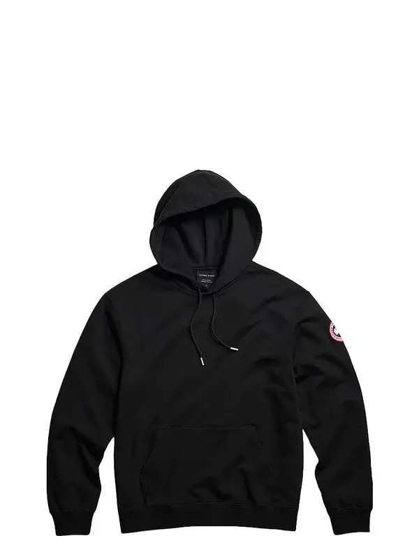 Canada Goose Loon Cotton Logo Patch Drawstring Hoodie - Black