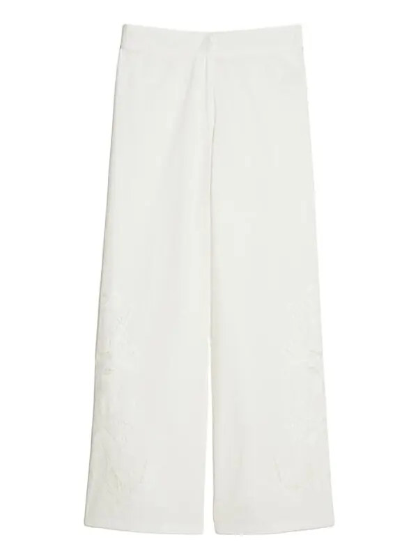 IBLUES Embroidered Wide Leg Trousers - No