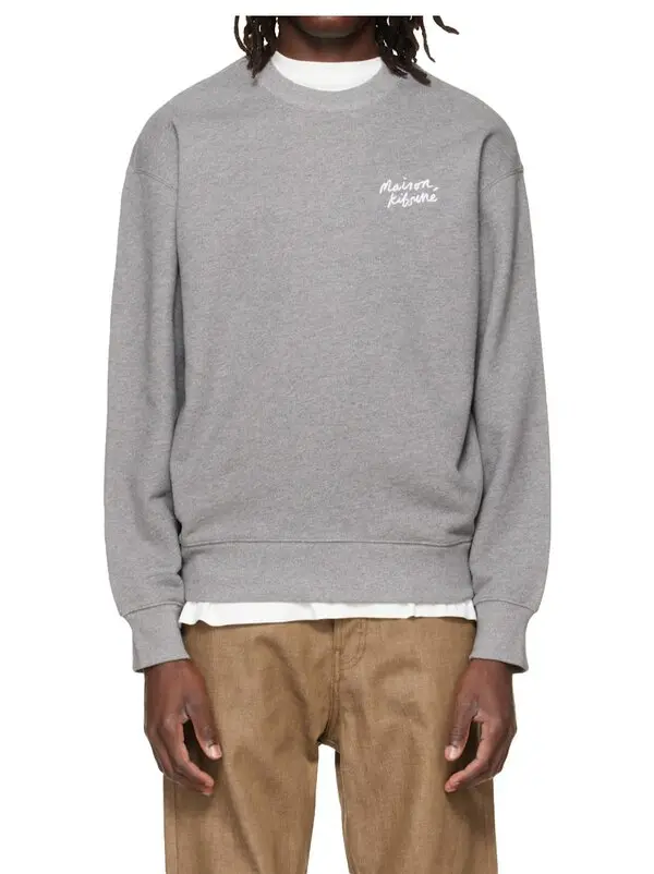 Maison Kitsuné Handwriting Comfort Pullover - Grey