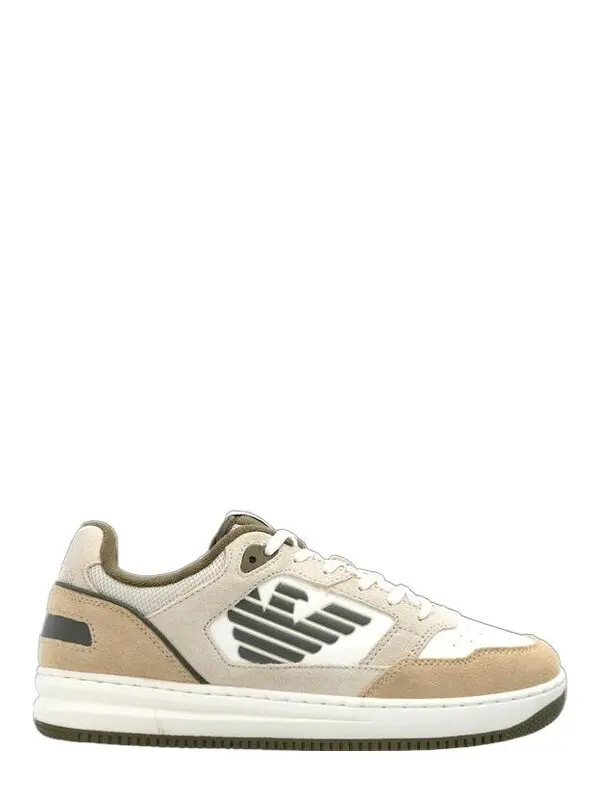 EA7 Logo Low-top Sneakers - Beige