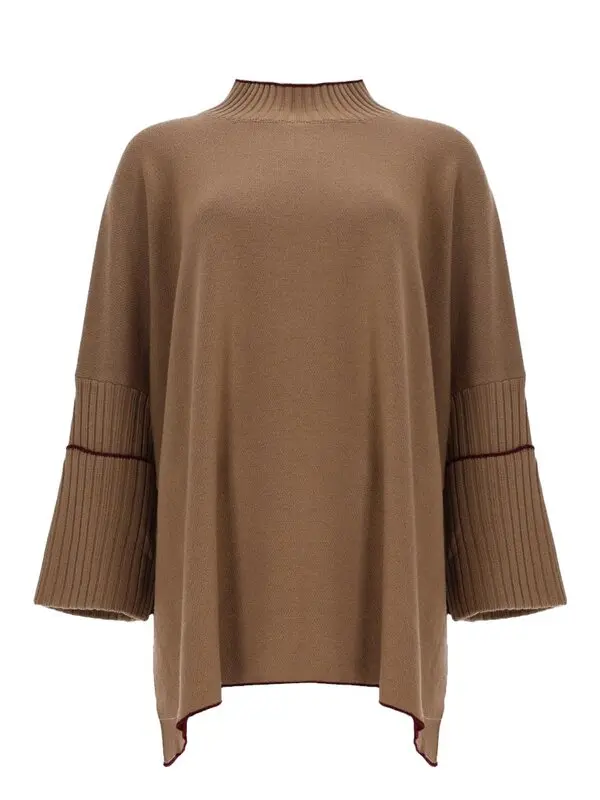 Herno Virgin Wool Oversized Sweater - Brown