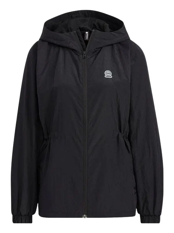 Adidas Neo Woven Hooded Training Windbreaker Jacket - Black
