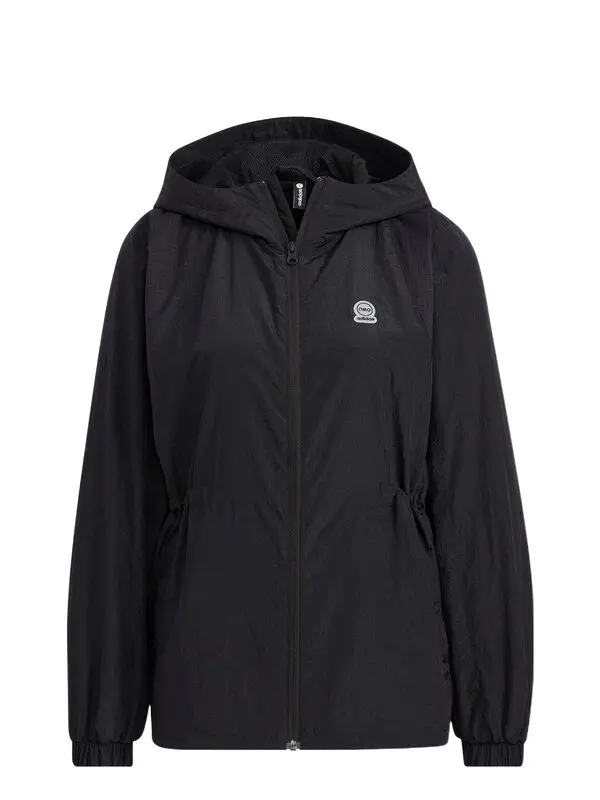 Adidas Neo Woven Hooded Training Windbreaker Jacket - Black