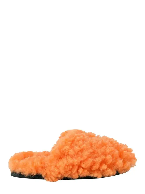 Kurt Geiger Faux Shearling Kensington Slippers - Orange