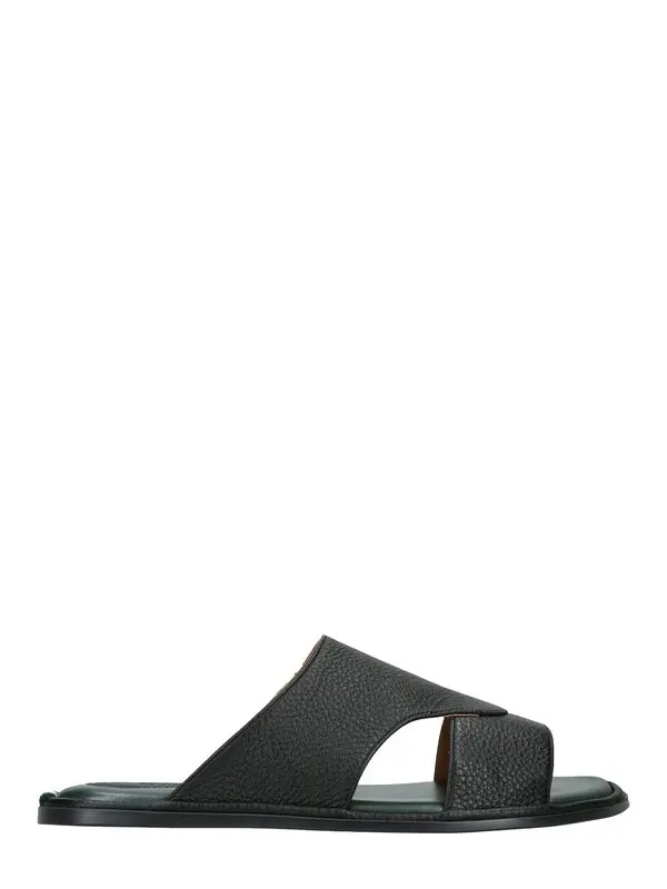 BROTINI Leather Two-strap Sandals - Black