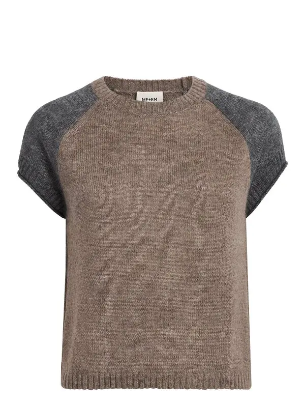 ME+EM Merino Wool-cashmere-silk Sweater Top - Brown