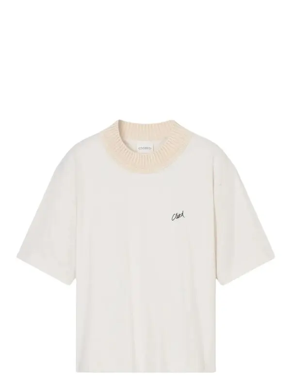Closed Logo T-shirt - Cream