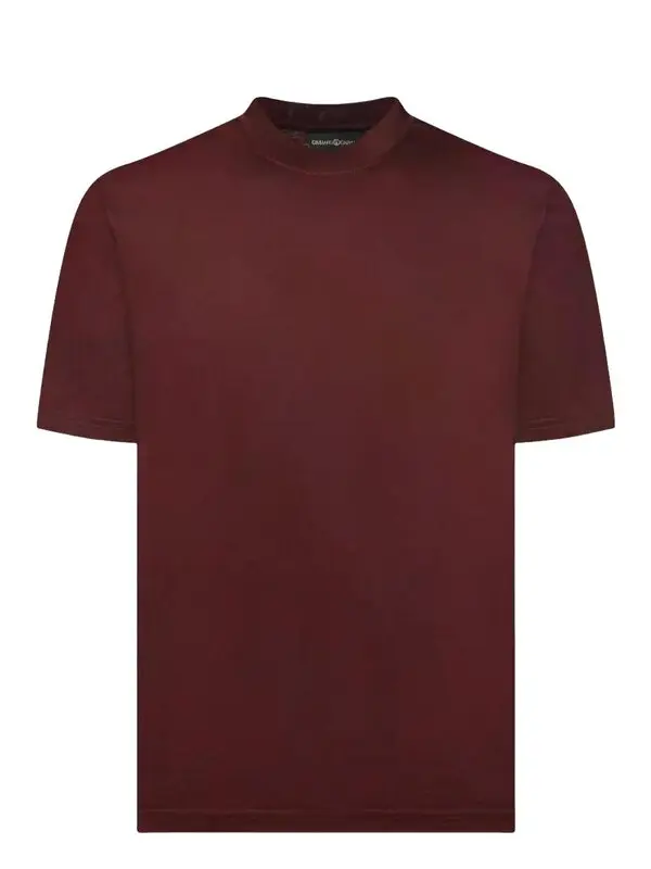 GIULIANO GALIANO High-neck Short-sleeve T-shirt - Red