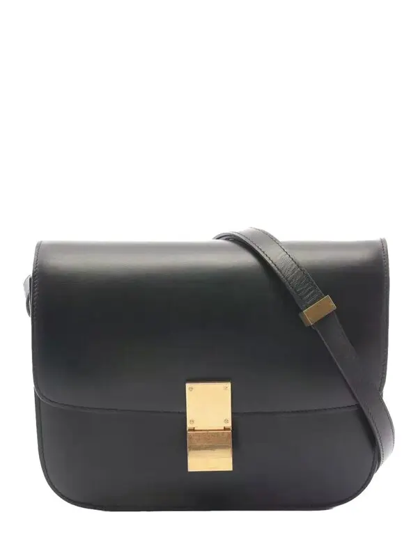 Celine Calfskin Classic Box Crossbody Bag - Black
