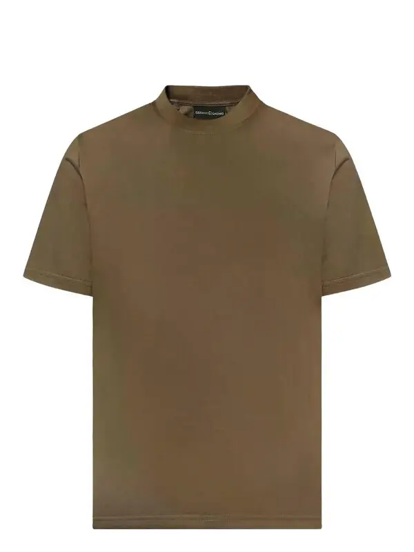 GIULIANO GALIANO High-neck Short-sleeve T-shirt - Brown