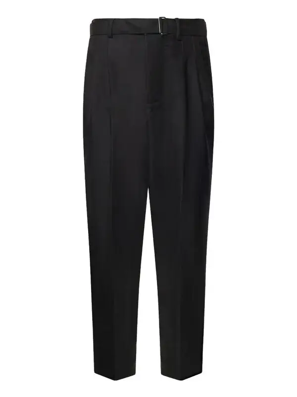 GIULIANO GALIANO Jose Belted Pleated Trousers - Black