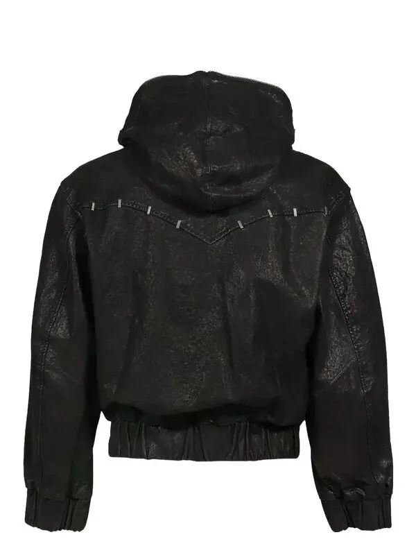 ROCKSTEADY X Jian Ye Nyx Hooded Leather Jacket - Black