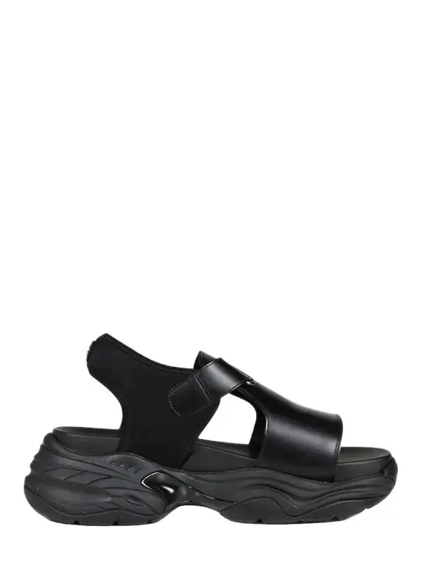 OAO Monolith Leather Sandals - Black