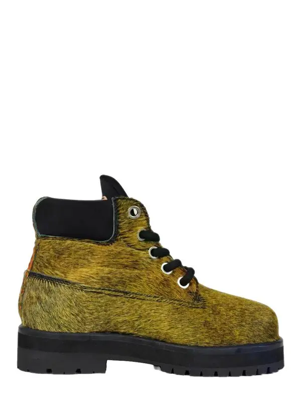 PDF Strada Low Pony-hair Hiking Boots - Yellow