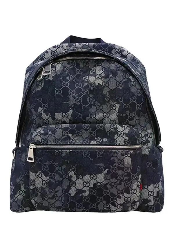 Gucci 2000-2015 Gg Denim Camouflage Backpack - Blue