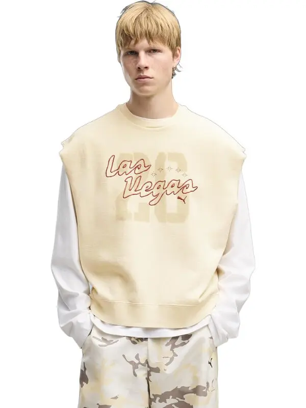 PUMA Las Vegas Boxy Crew Sweatshirt - Yellow