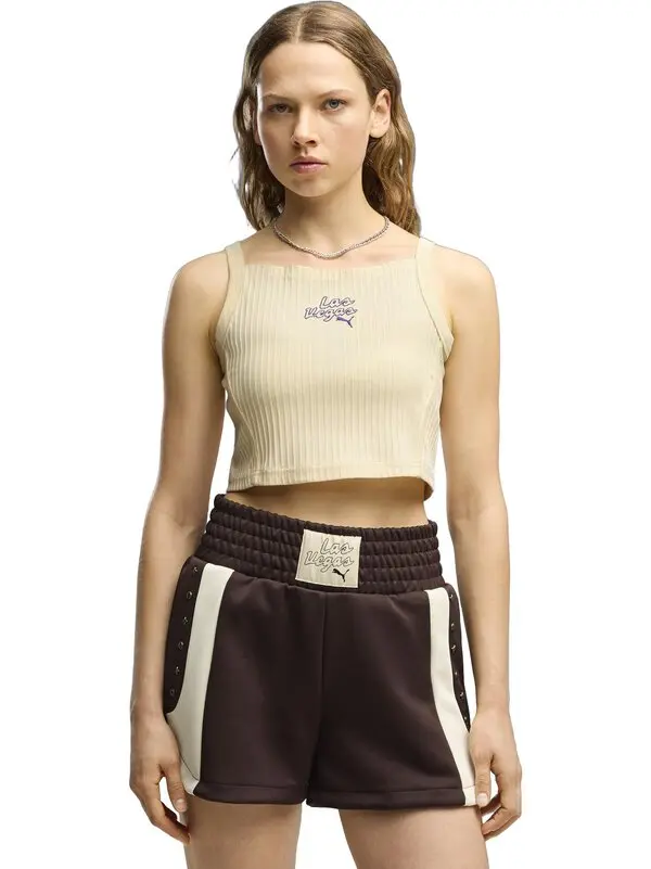 PUMA Las Vegas Ribbed Tank Top - Yellow