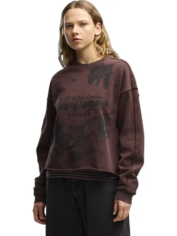 PUMA Las Vegas Relaxed Crew Sweatshirt - Brown