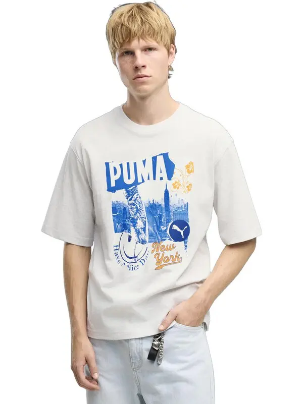 PUMA Nyc Boxy Graphic T-shirt - White