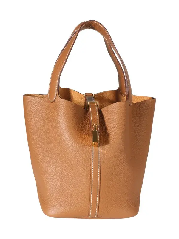 Hermès Clemence Picotin Lock Bucket Bag - Gold