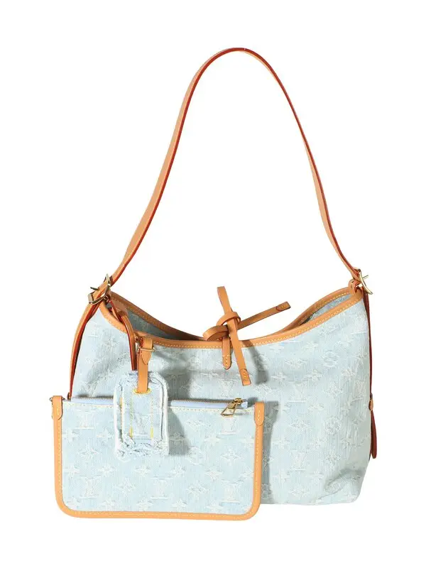 LOUIS VUITTON Monogram Denim Carryall Pm - Blue