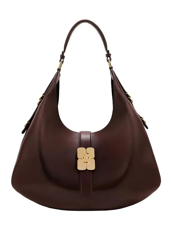 GANNI Large Kat Bag - Brown