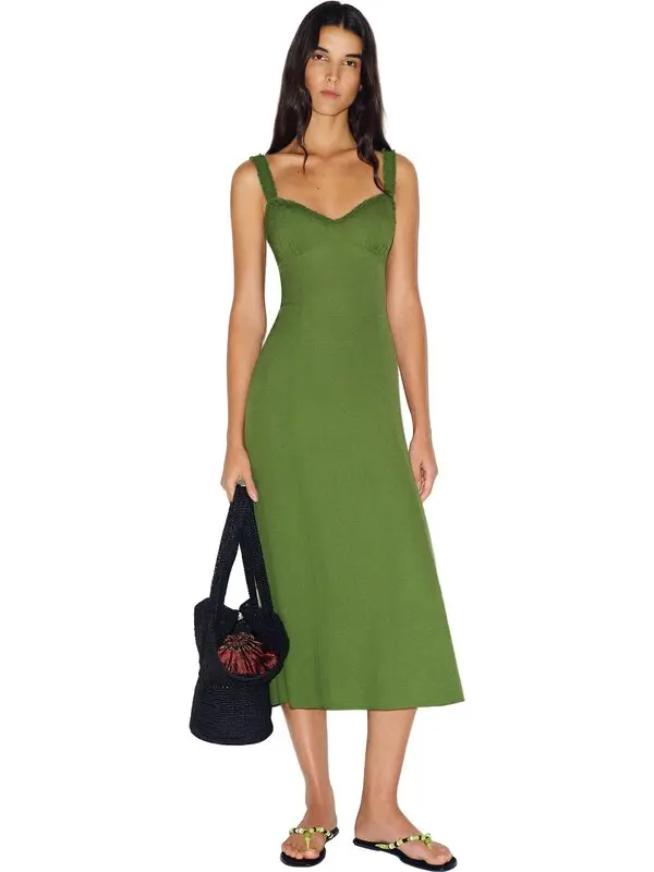 REFORMATION Tully Dress Palm - Green