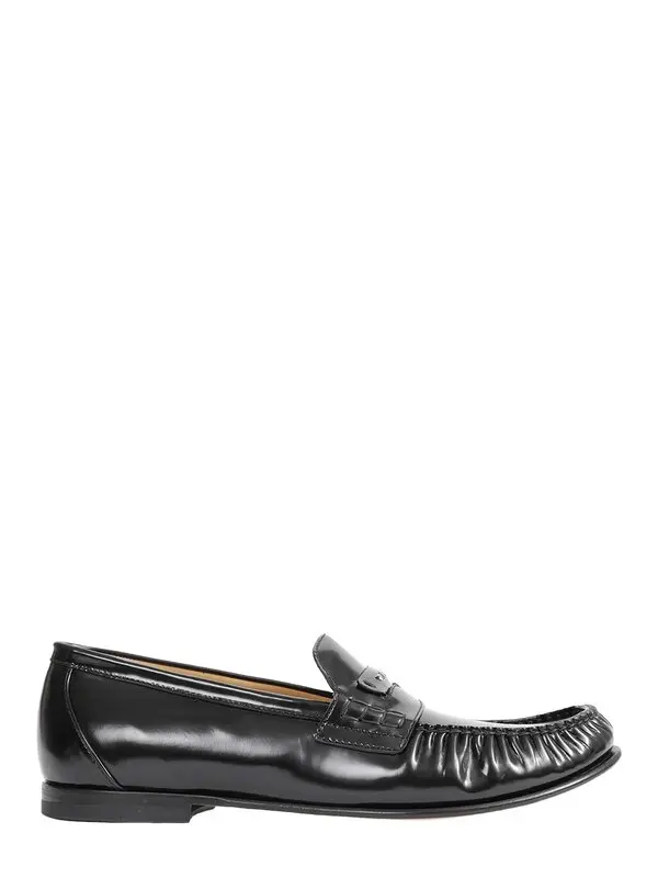 Fendi Leather Loafers - Black