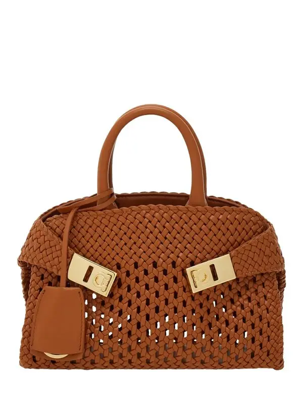 FERRAGAMO Hug Mini Handbag - Brown