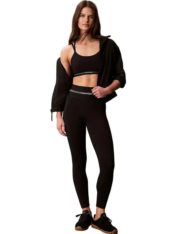 Calvin Klein Icon Sport Wide Waistband 7/8 Leggings - Black