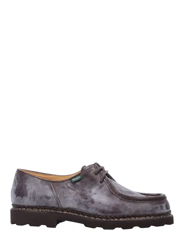 Paraboot Leather Lace-up Derby Shoes - Coffee