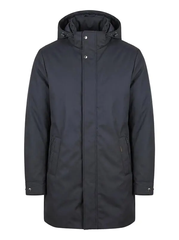 MOORER Premium Polyester Coat - Navy