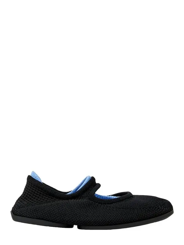 Camper Right Niko Mary Jane Ballerinas In Recycled Fabric With Elastic Band - Black