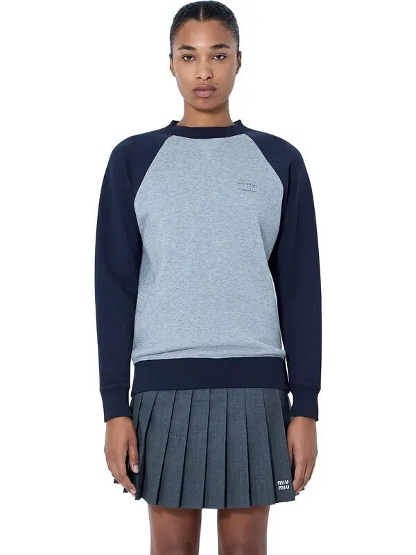 Miu Miu Raglan Sleeve Sweatshirt - Gray