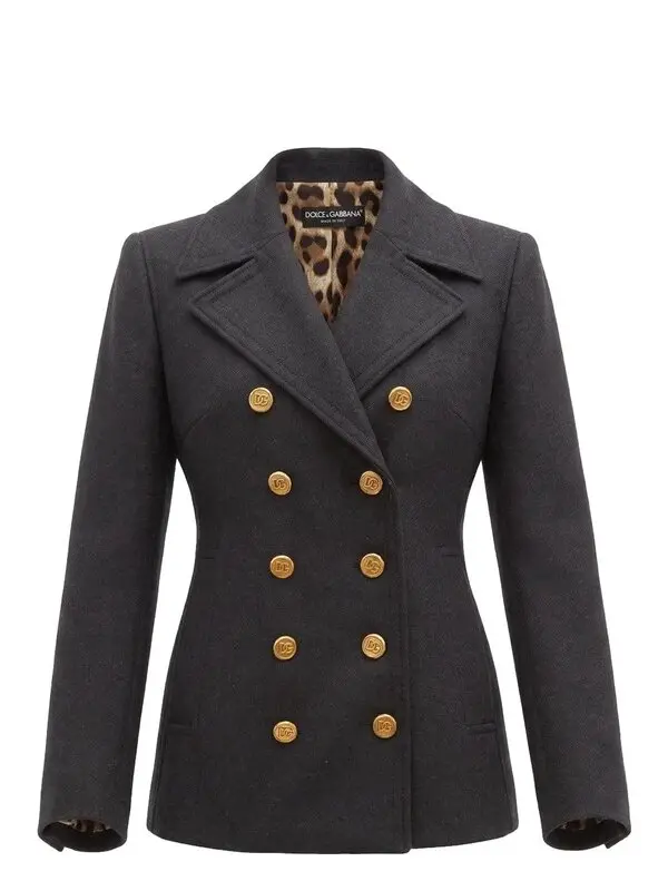 Dolce & Gabbana Double-breasted Wool Blazer - Multicolor