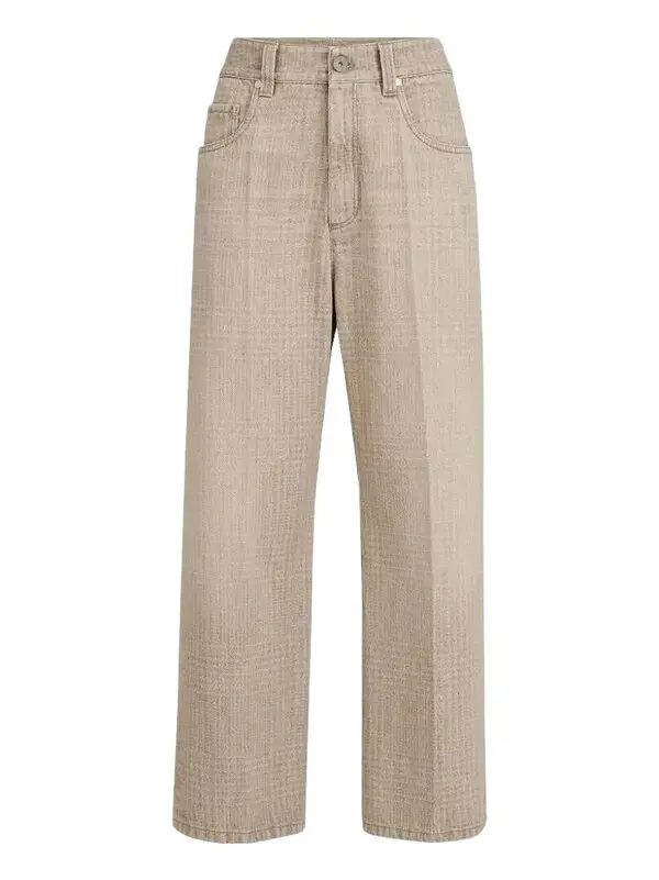 Brunello Cucinelli Prince Of Wales Denim Pants - Multicolor
