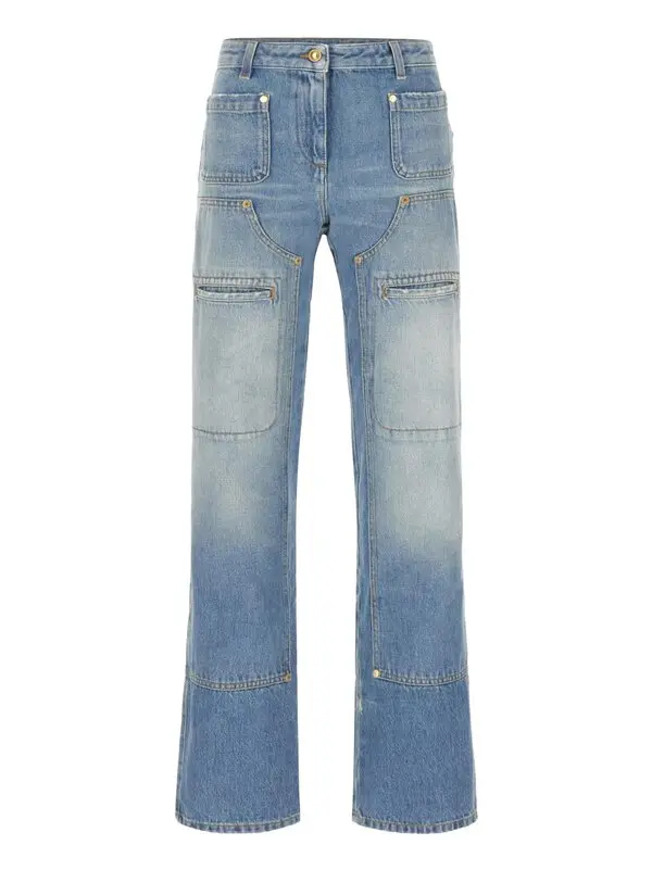 Palm Angels Cargo Straight Jeans - Multicolor