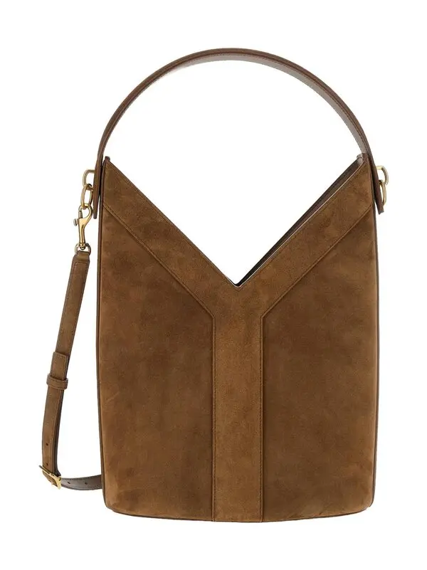 Saint Laurent Suede Shoulder Bag - Brown