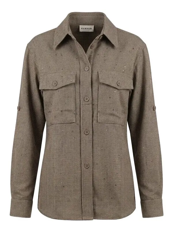 P.a.r.o.s.h Houndstooth Shirt - Multicolor