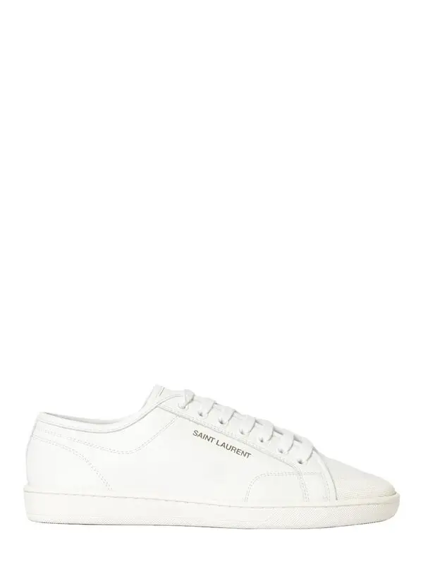 Saint Laurent Leather Sneakers - White