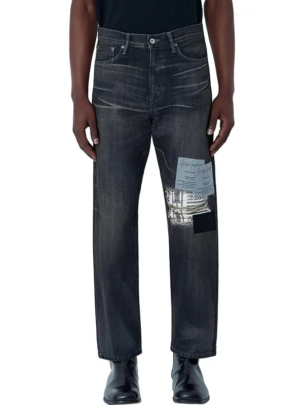 Yohji Yamamoto X Neighborhood Savage Denim Dp Basic Jeans - Black