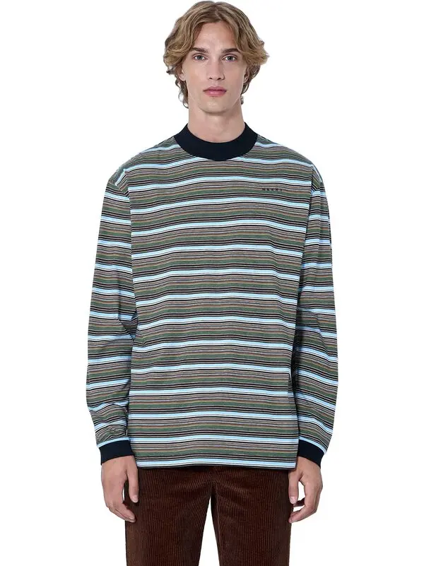Marni Striped Long Sleeve T-shirt - Blue
